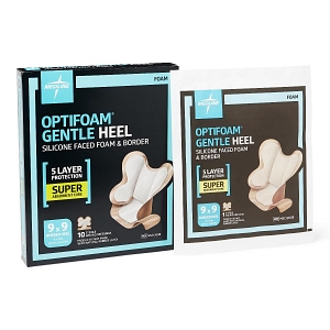 Optifoam Gentle Heel Silicone-Faced Foam Dressings | Medline Industries, Inc.