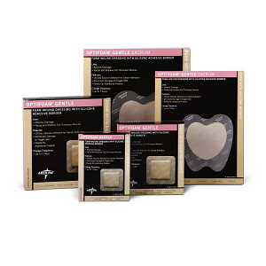 Optifoam Gentle Foam Dressings with Silicone Adhesive Border | Medline ...