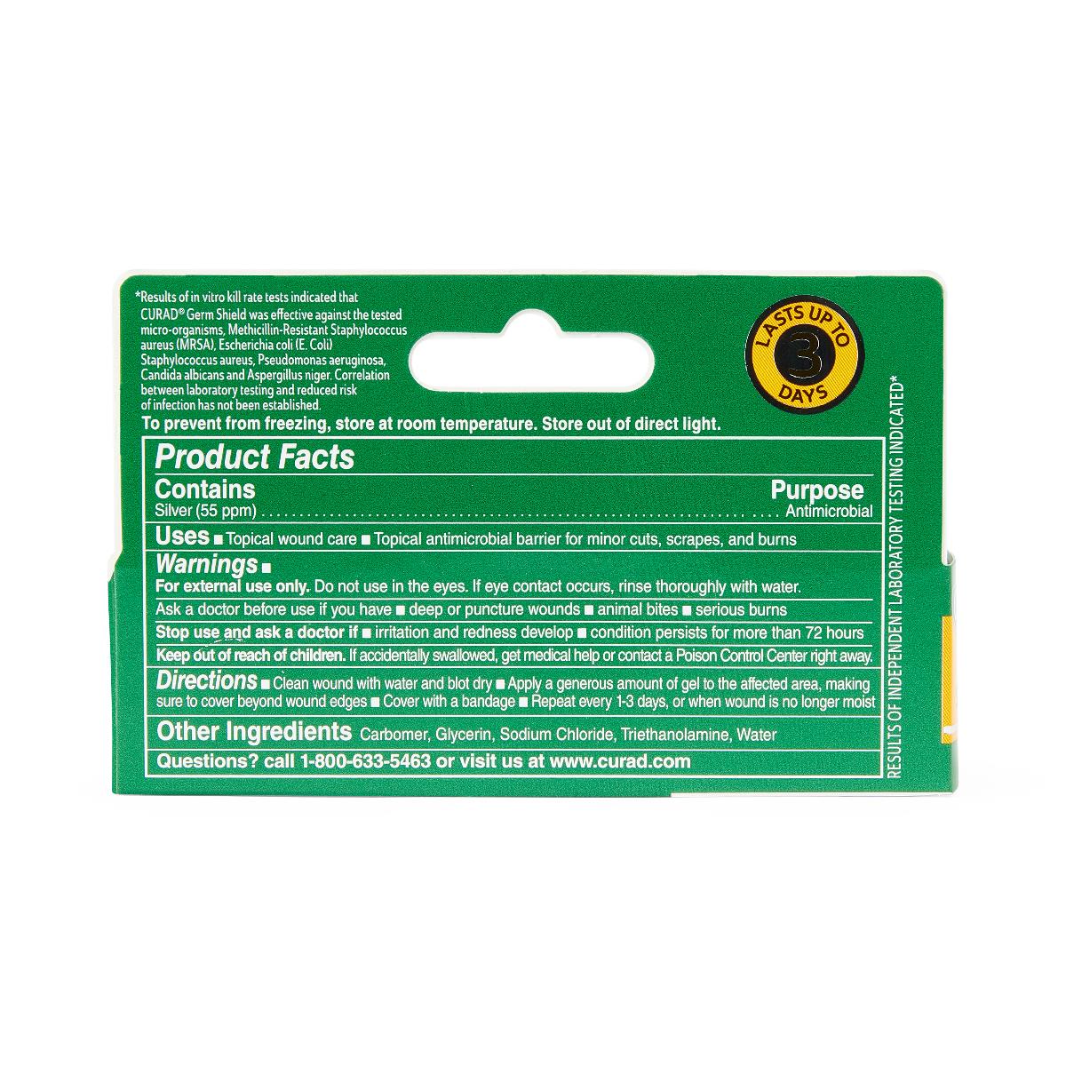 CURAD Germ Shield Antimicrobial Wound Gel | Medline