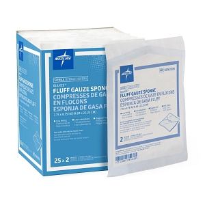 Medline Sterile Bulkee II Extra Absorbent Super Fluff Sponge | Medline ...