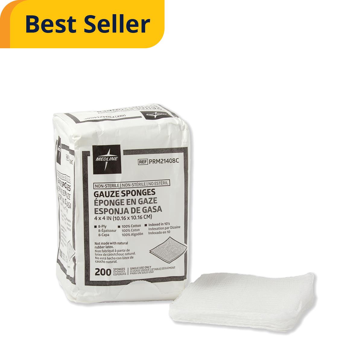 Nonsterile 100% Cotton Woven Gauze Sponges | Medline