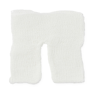 Medline Sterile 100% Cotton Fenestrated Trach Drain Sponges | Medline