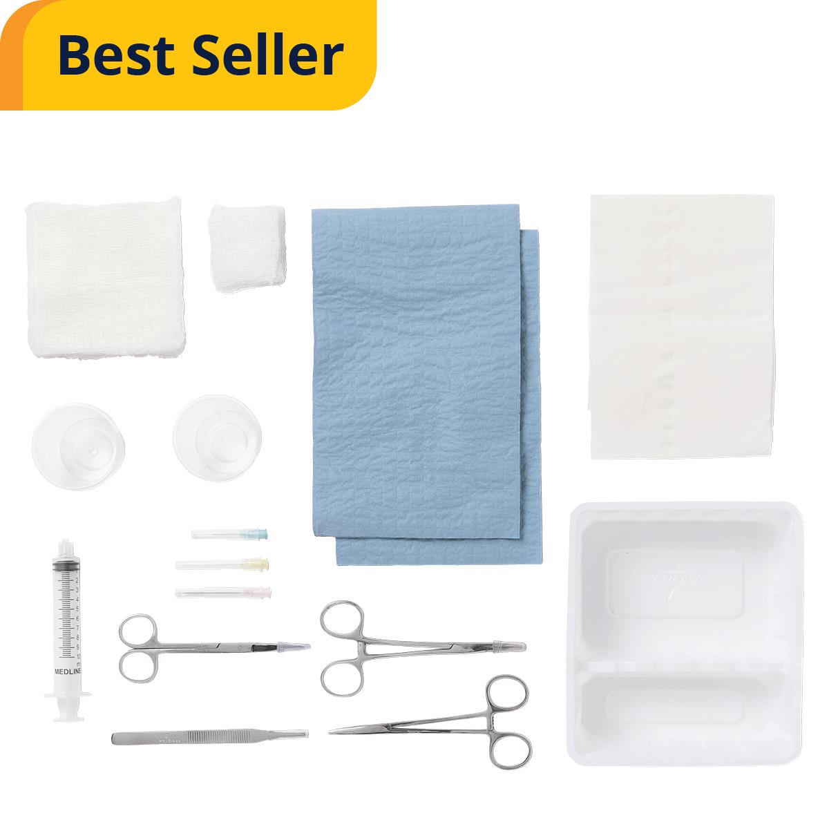 Medline Laceration Trays with COMFORT LOOP Instruments | Medline