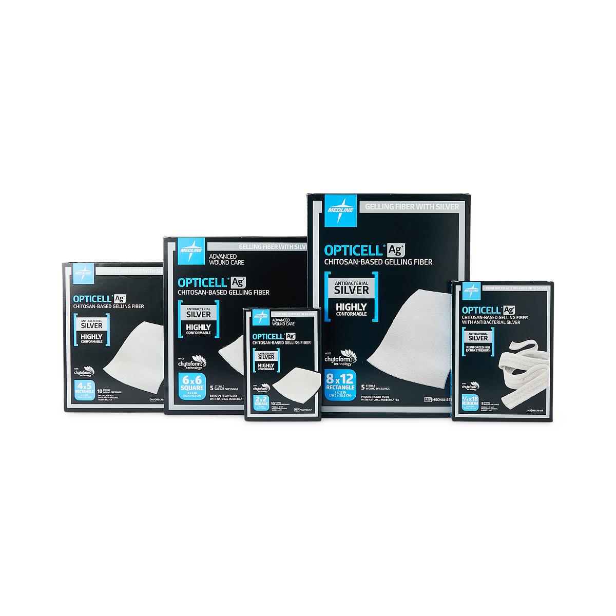 Opticell Ag+ Silver Antibacterial Gelling Fiber Wound Dressings | Medline