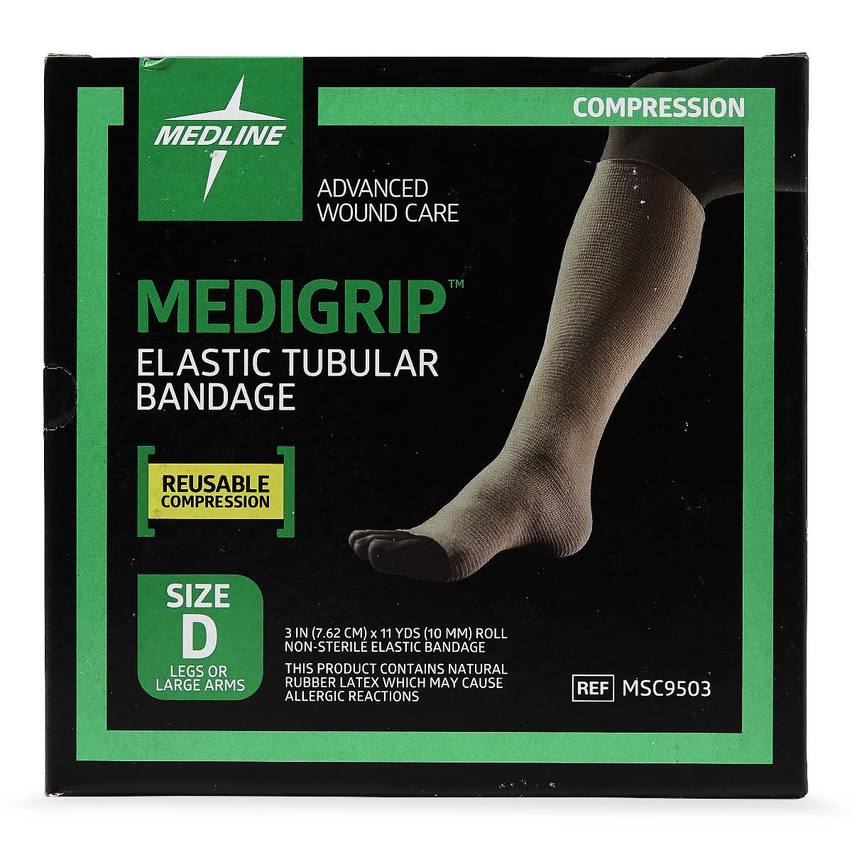 Medigrip Elastic Latex Tubular Support Bandages | Medline