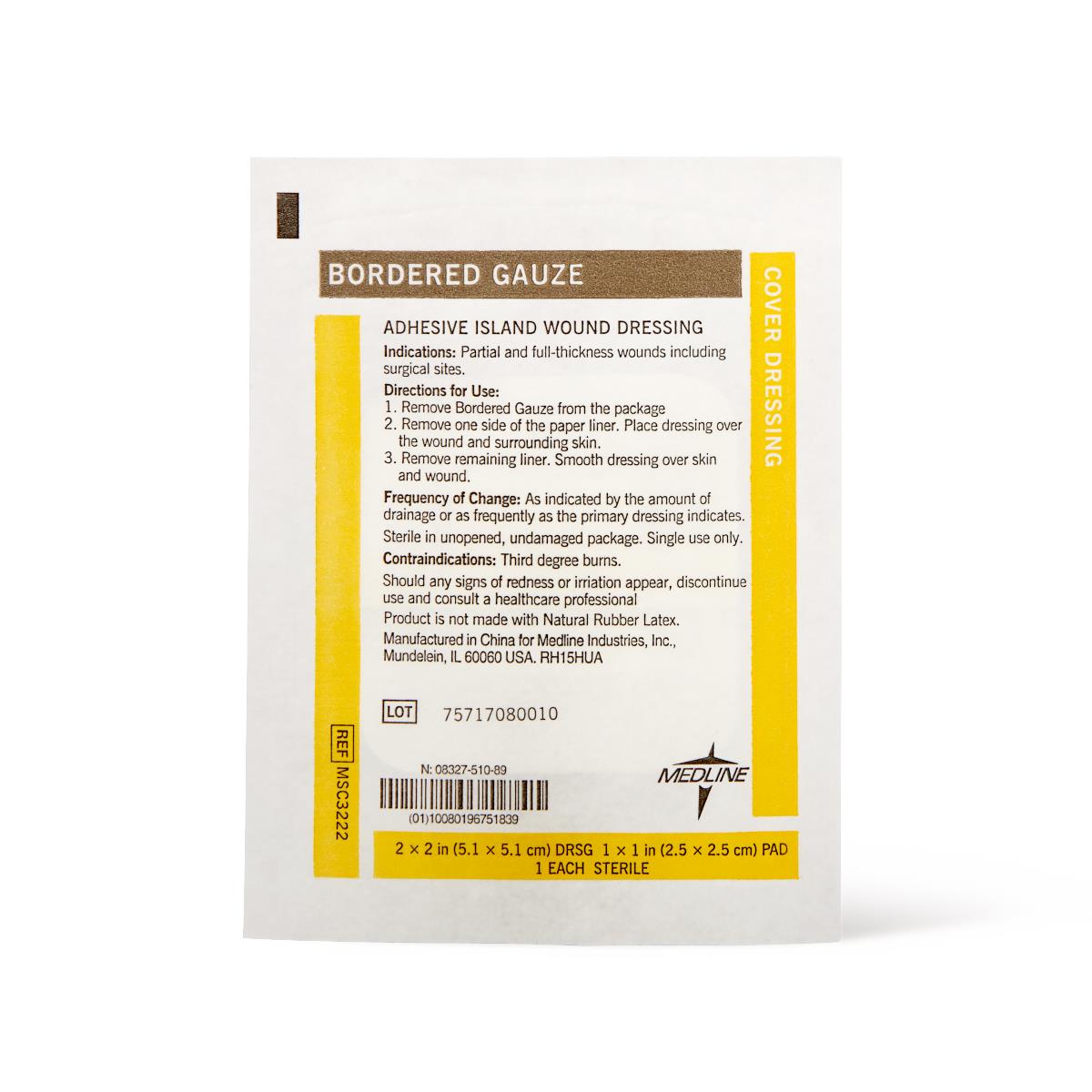 Medline Bordered Gauze Adhesive Island Wound Dressings | Medline