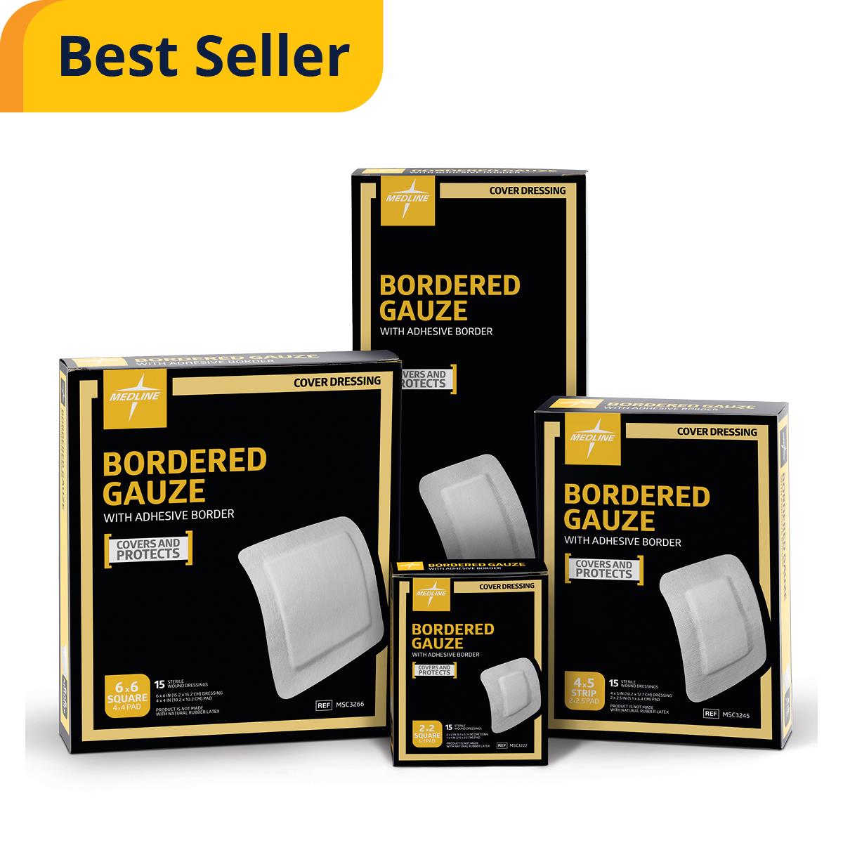 Medline Bordered Gauze Adhesive Island Wound Dressings | Medline