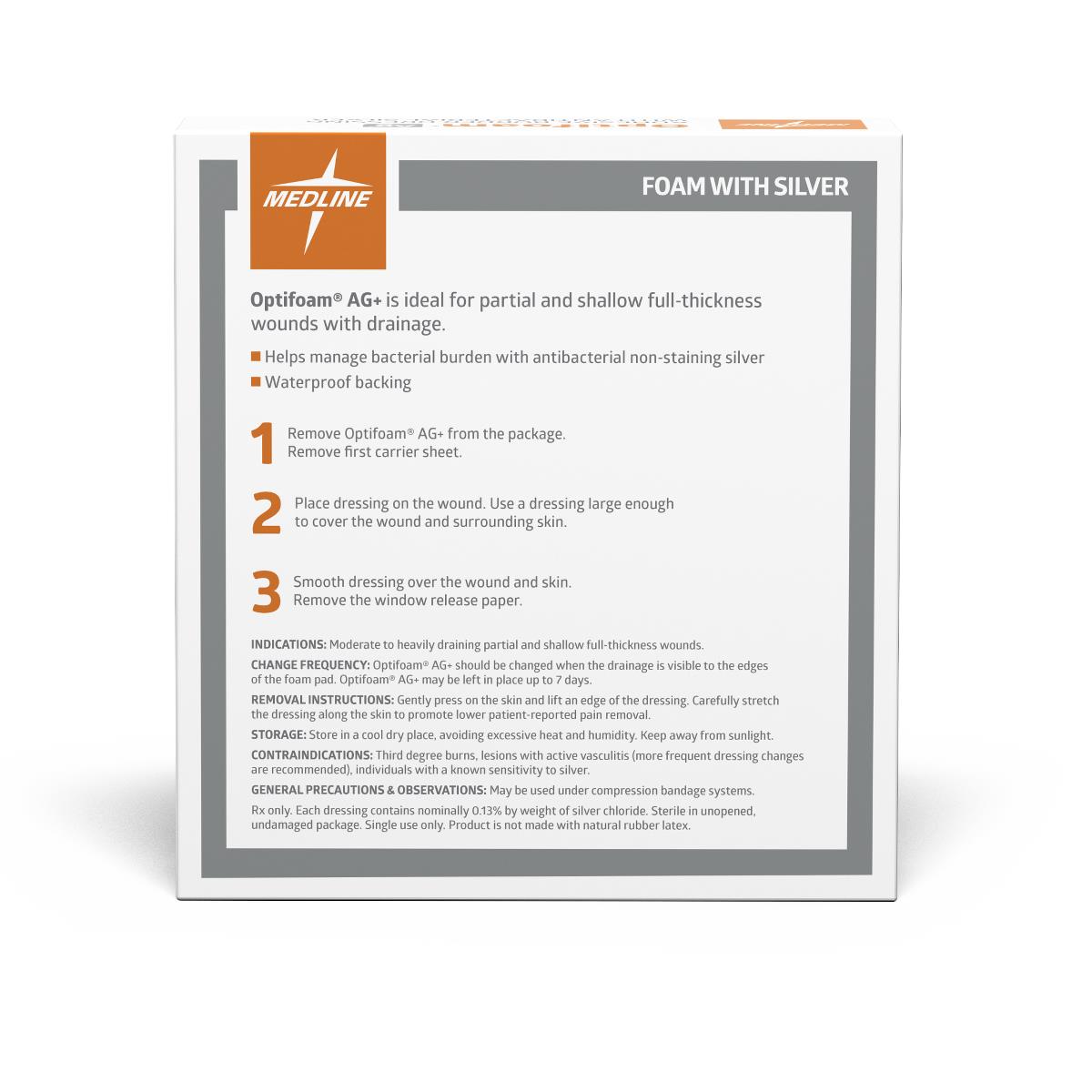 Optifoam Ag+ Adhesive Foam Dressings | Medline