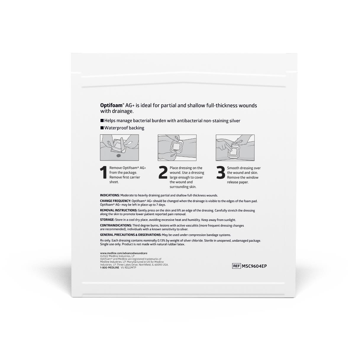 Optifoam Ag+ Adhesive Foam Dressings | Medline