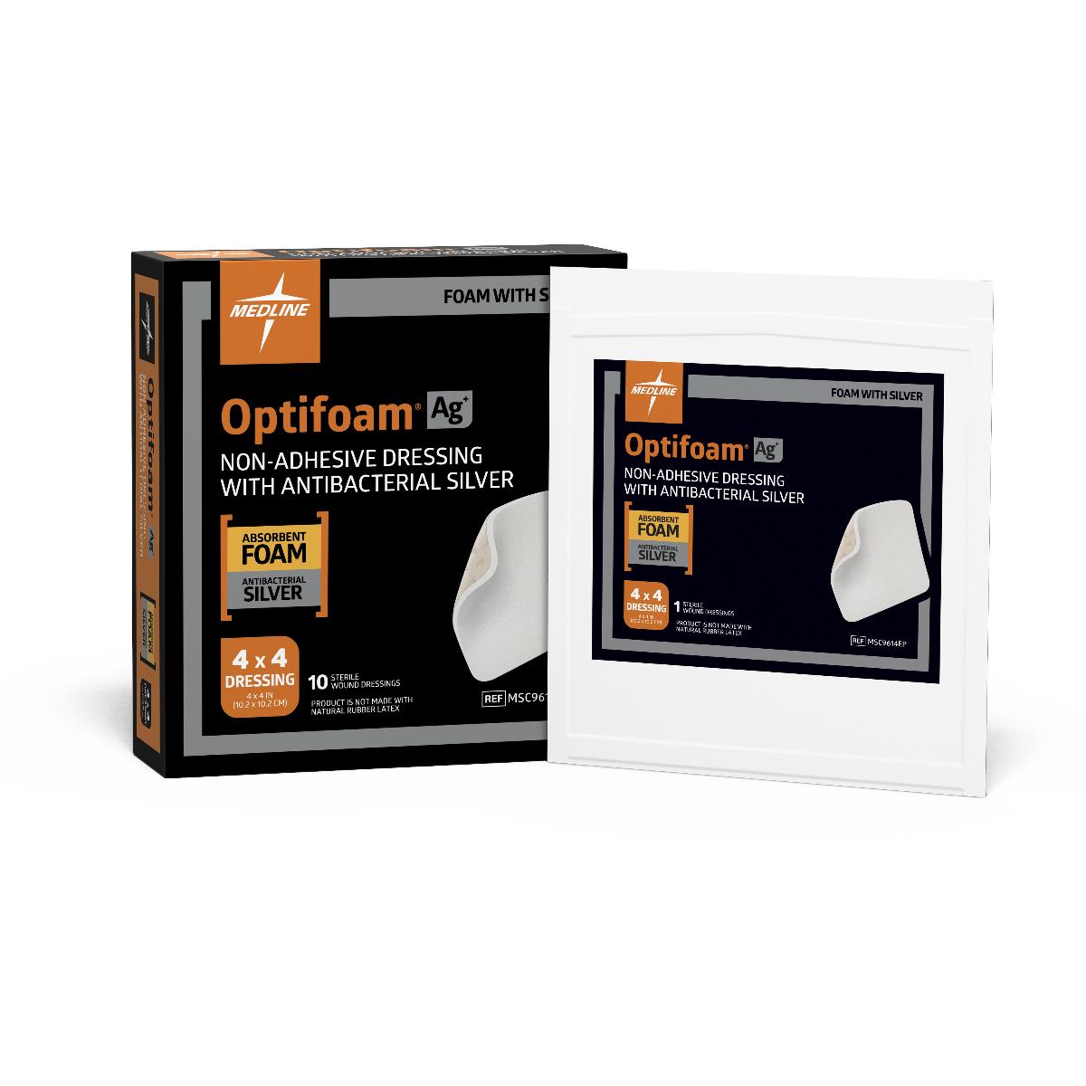 Optifoam Ag+ Non-Adhesive Foam Dressings with Silver | Medline