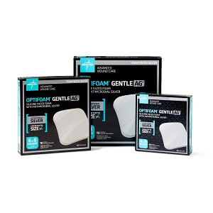 Optifoam Gentle Silicone and Antimicrobial Silver Foam Dressings | Medline Industries, Inc.