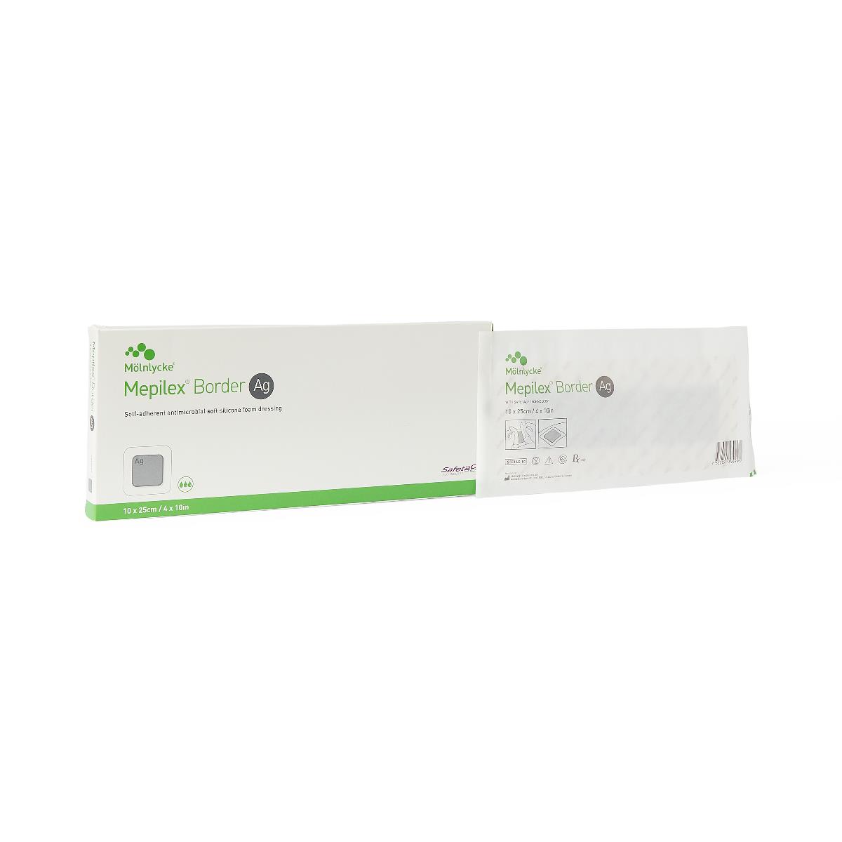 Mepilex Border Ag Adhesive Foam Dressings with Safetac | Medline