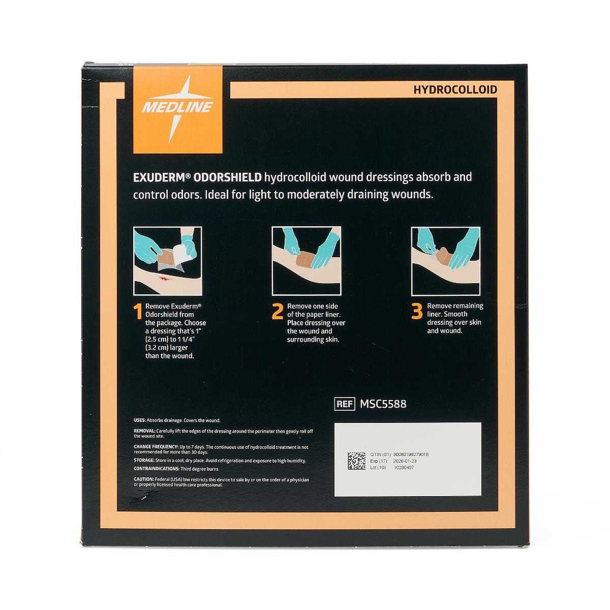 Exuderm Odorshield Hydrocolloid Wound Dressings | Medline