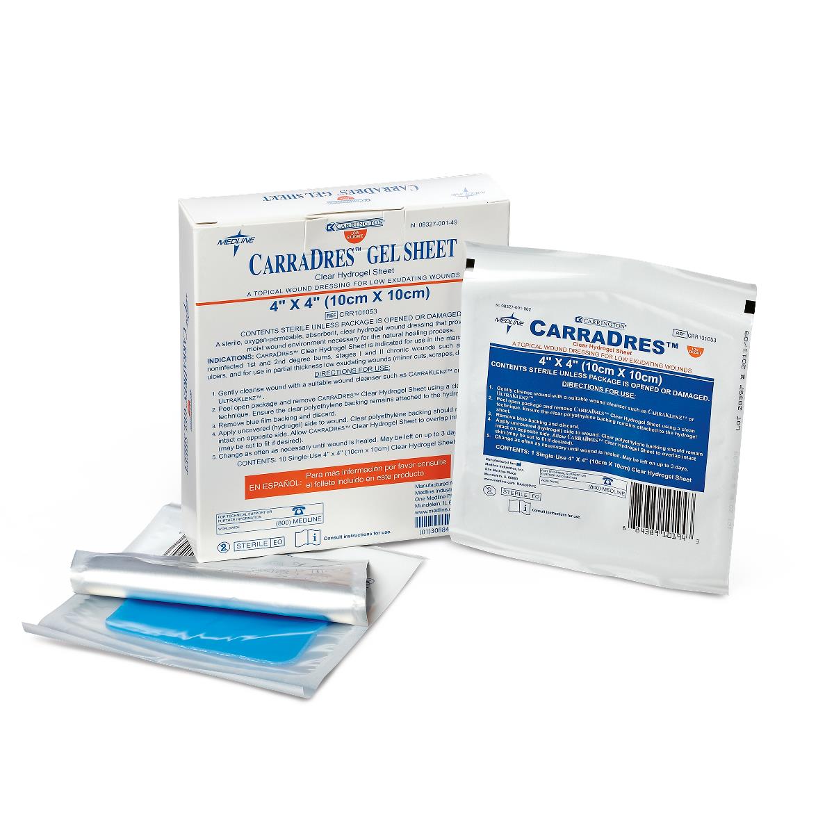 CarraDres Clear Hydrogel Sheets | Medline