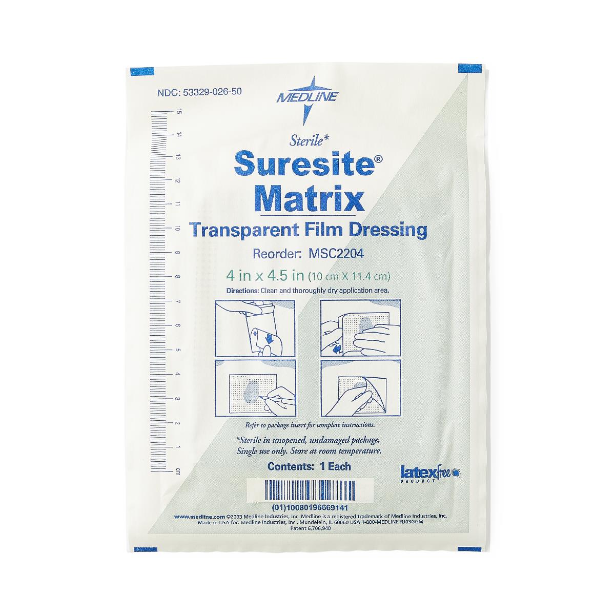 SureSite Matrix Transparent Film Dressing | Medline