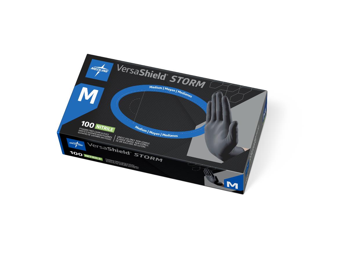 VersaShield Storm Powder-Free Nitrile Exam Gloves | Medline