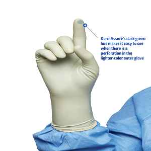 DermAssure Green Surgical Gloves | Medline