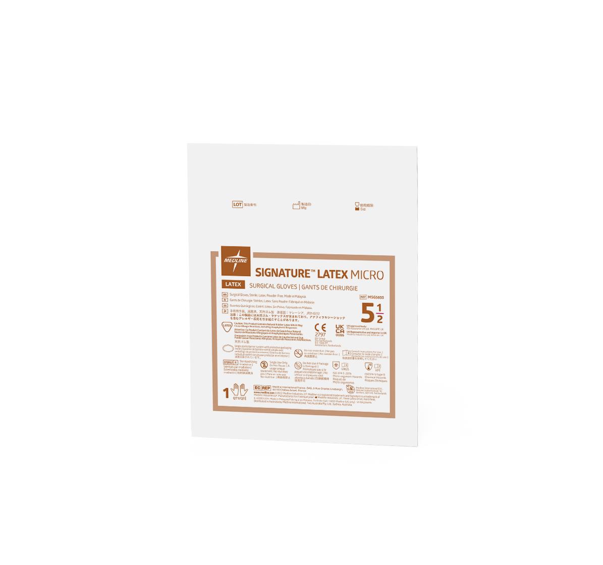 Signature Latex Micro Surgical Gloves | Medline