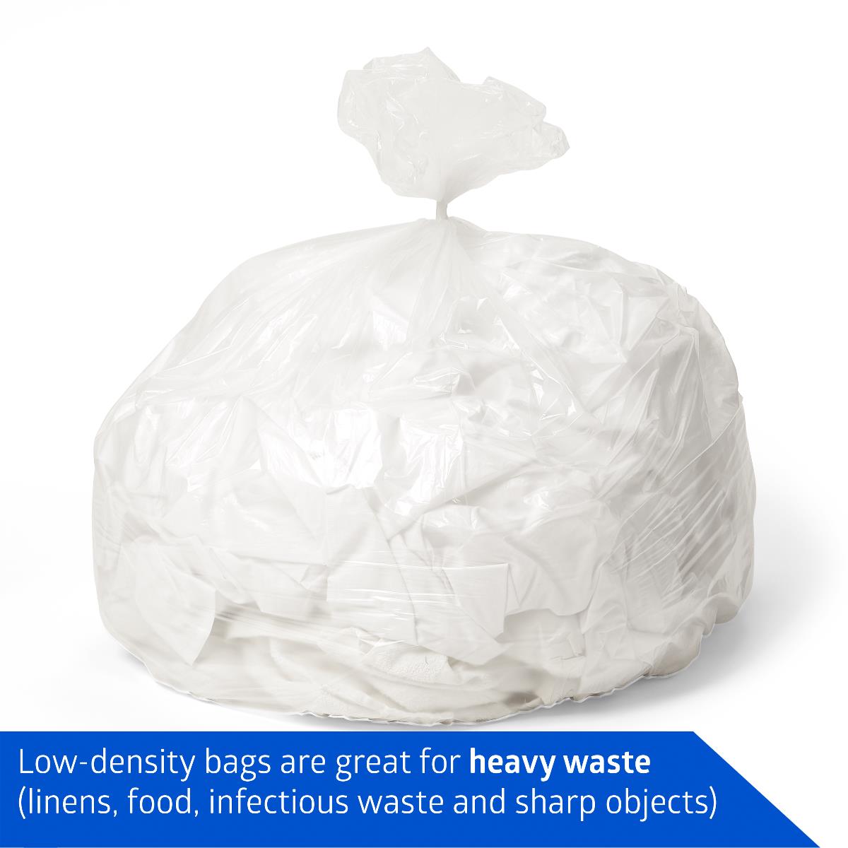 Medline Clear LDPE Trash Can Liners | Medline
