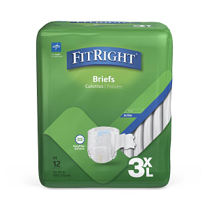 FitRight 3XL Cloth-Like Adult Incontinence Briefs | Medline