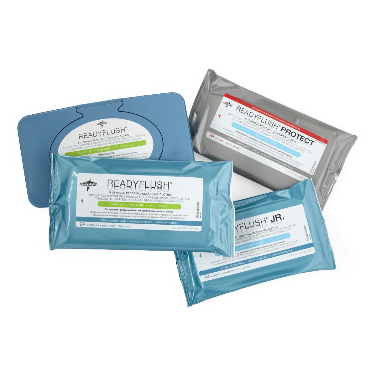 ReadyFlush Biodegradable Flushable Wipes | Medline