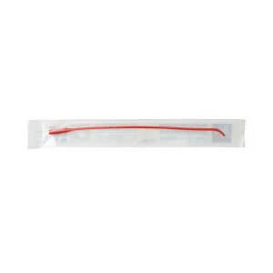 Red Rubber Latex Urethral Intermittent Catheter with Coude Tip ...