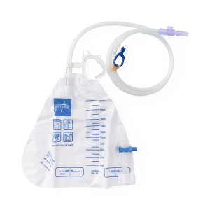 Medline Urinary Drain Bags with Anti-Reflux Devices | Medline