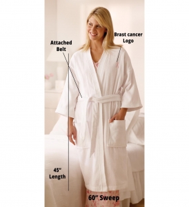 Medline Terry Robe with Breast Cancer Awareness Logo | Medline ...
