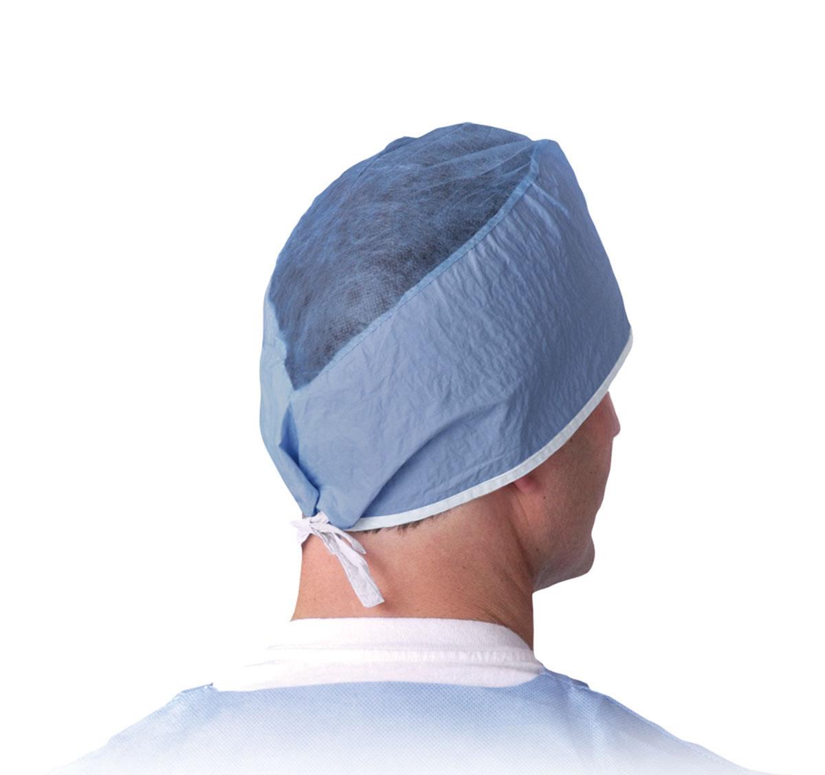 Medline Disposable Sheer-Guard Tie-Back Surgeon Caps | Medline