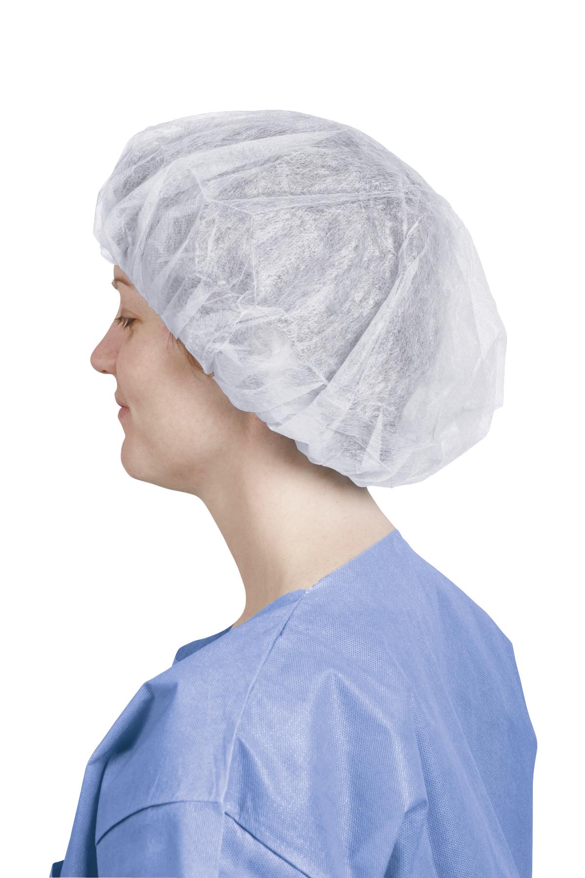Medline Heavy-Weight Polypropylene Disposable Bouffant Caps | Medline