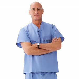 Unisex 100% Cotton Reversible Hyperbaric Scrub Top with Pockets ...