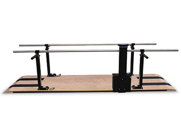Power Height-Adjustable Wood Platform Parallel Bars | Medline