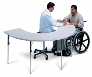 Height-Adjustable Horseshoe Therapy Table | Medline Industries, Inc.