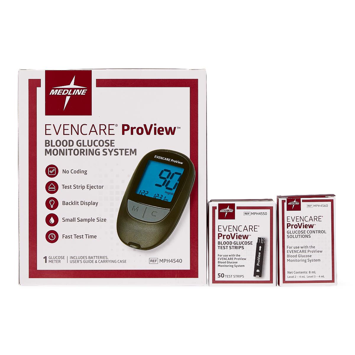 EvenCare ProView Blood Glucose Monitoring System | Medline