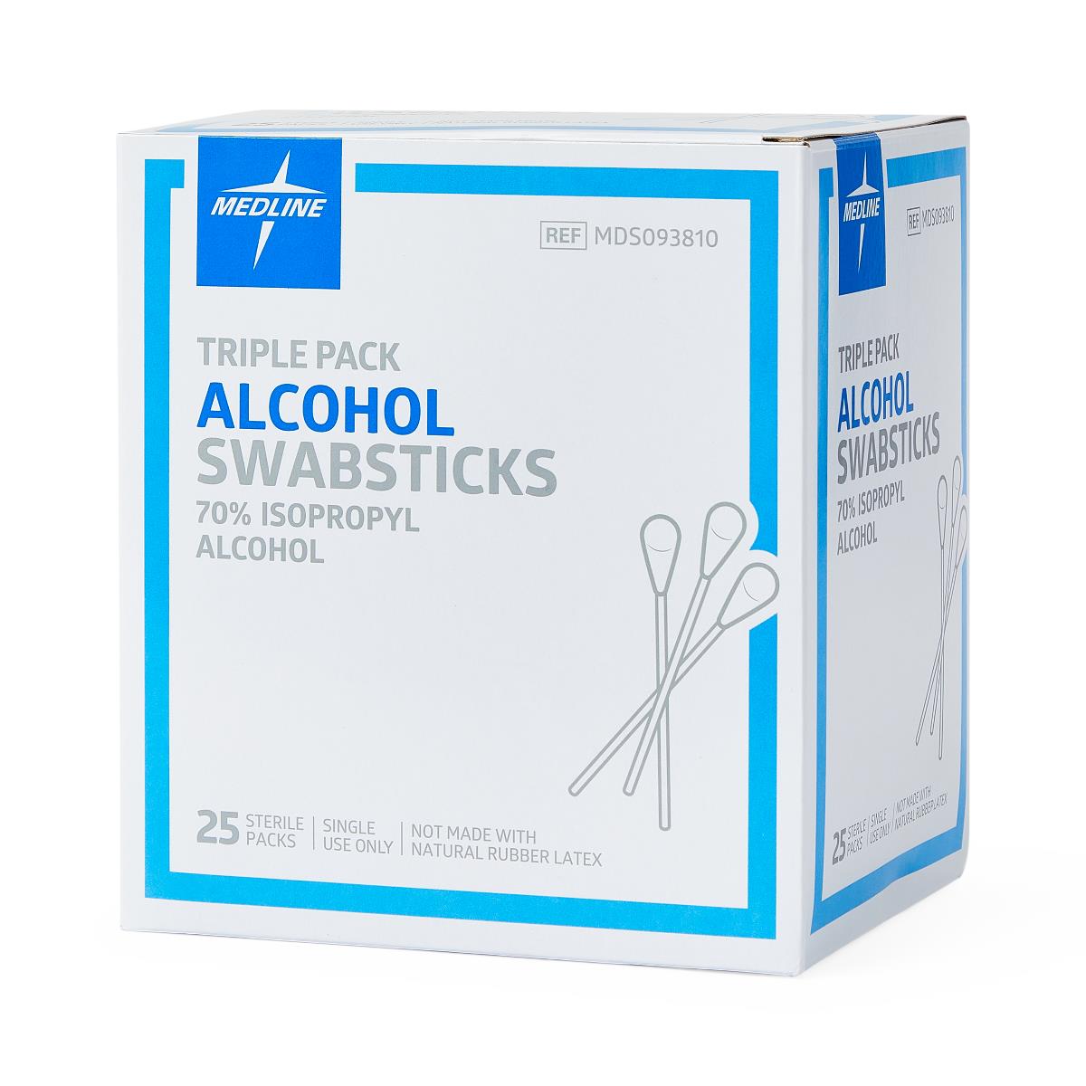 Medline Sterile Triple-Pack Alcohol Swabsticks | Medline