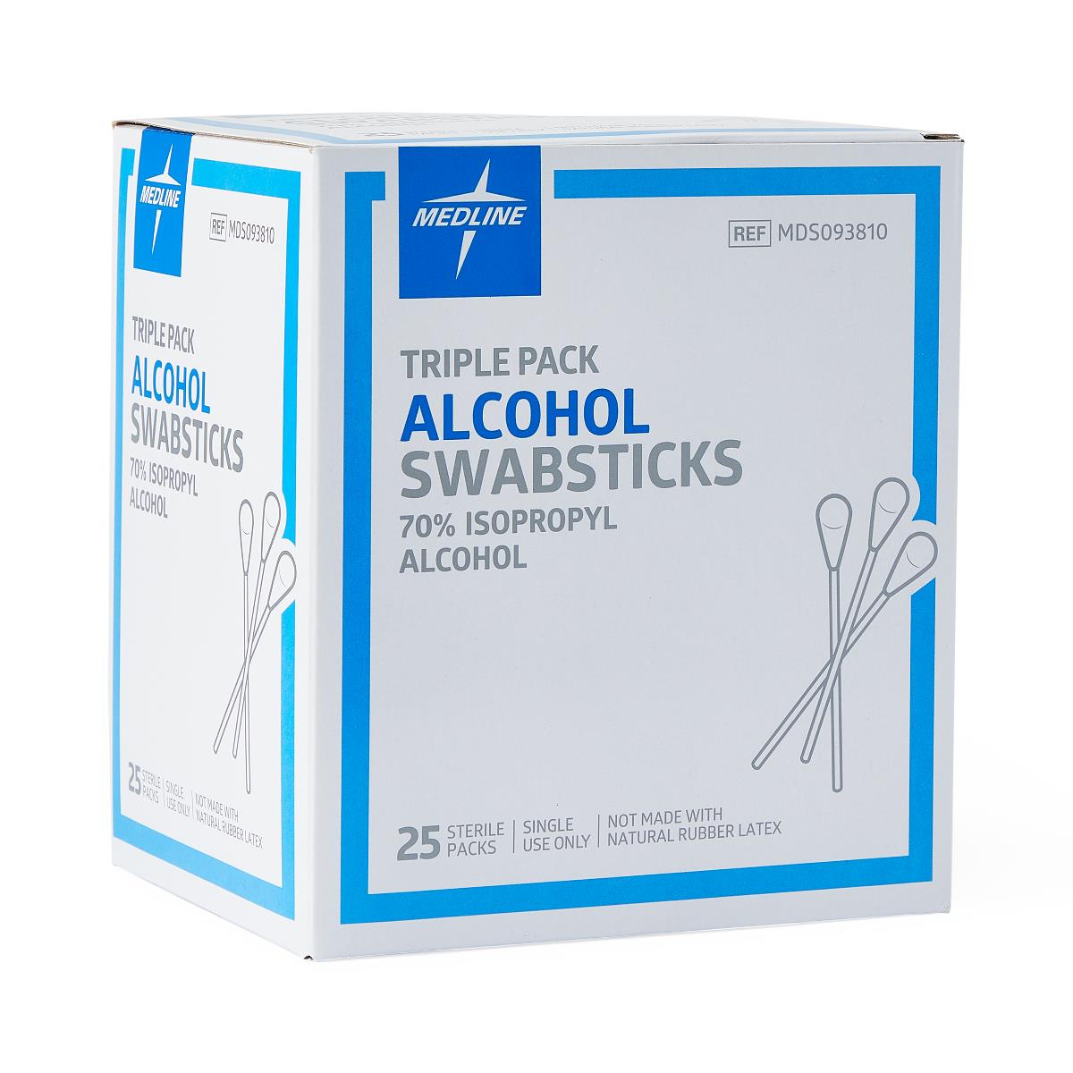 Medline Sterile Triple-Pack Alcohol Swabsticks | Medline