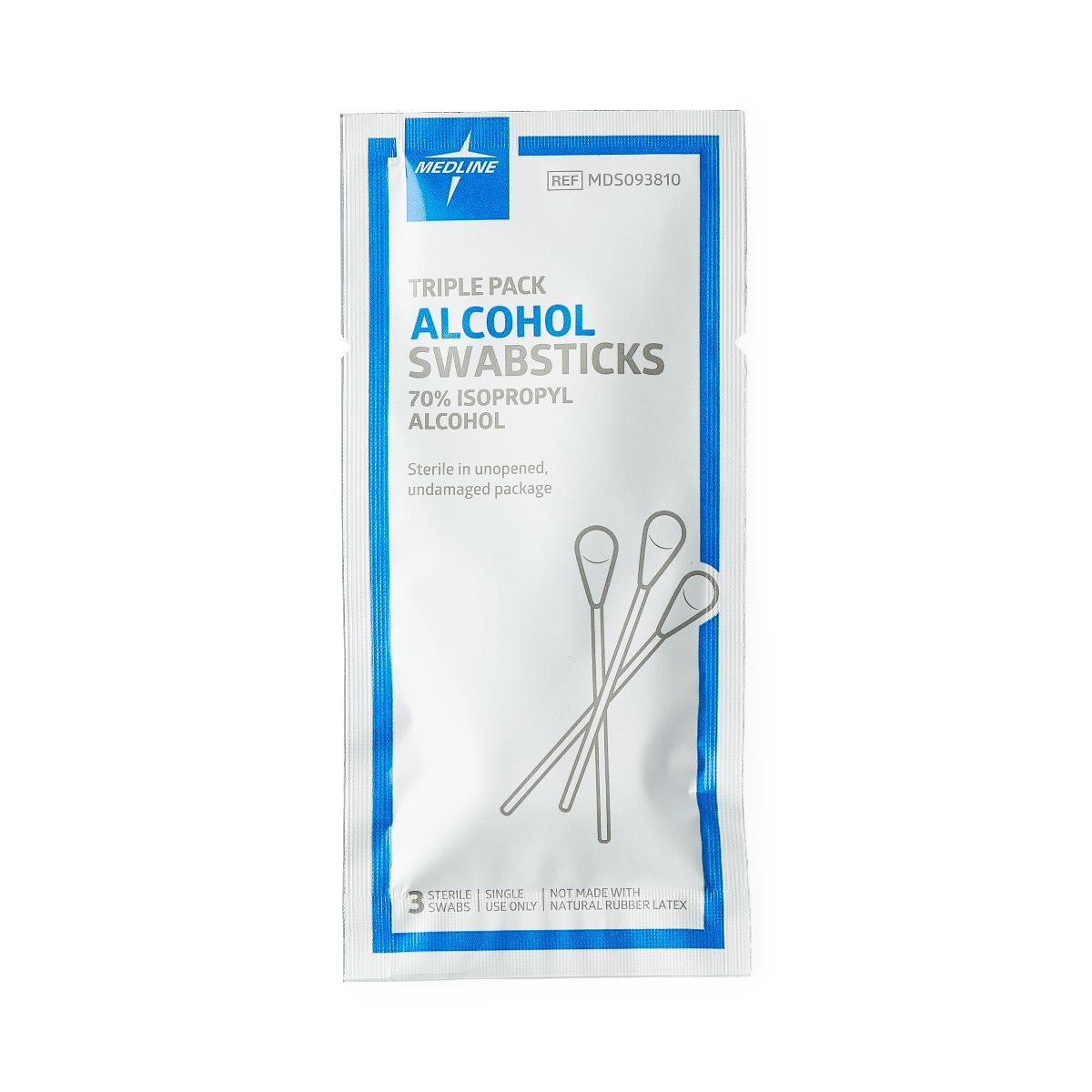 Medline Sterile Triple-Pack Alcohol Swabsticks | Medline