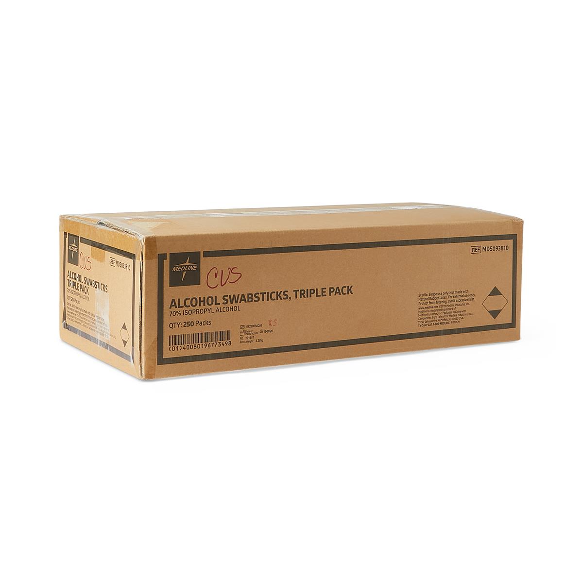 Medline Sterile Triple-Pack Alcohol Swabsticks | Medline
