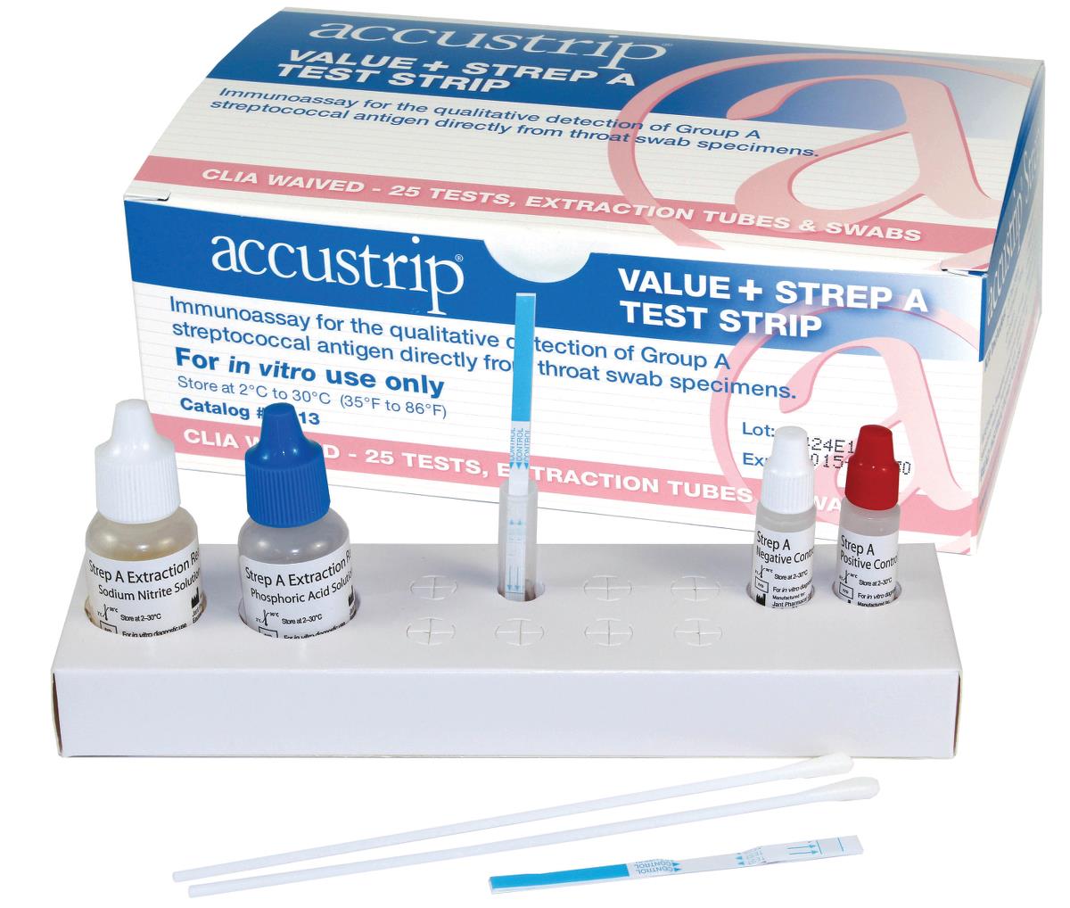 Accustrip Strep A Rapid Test Strip Kit | Medline