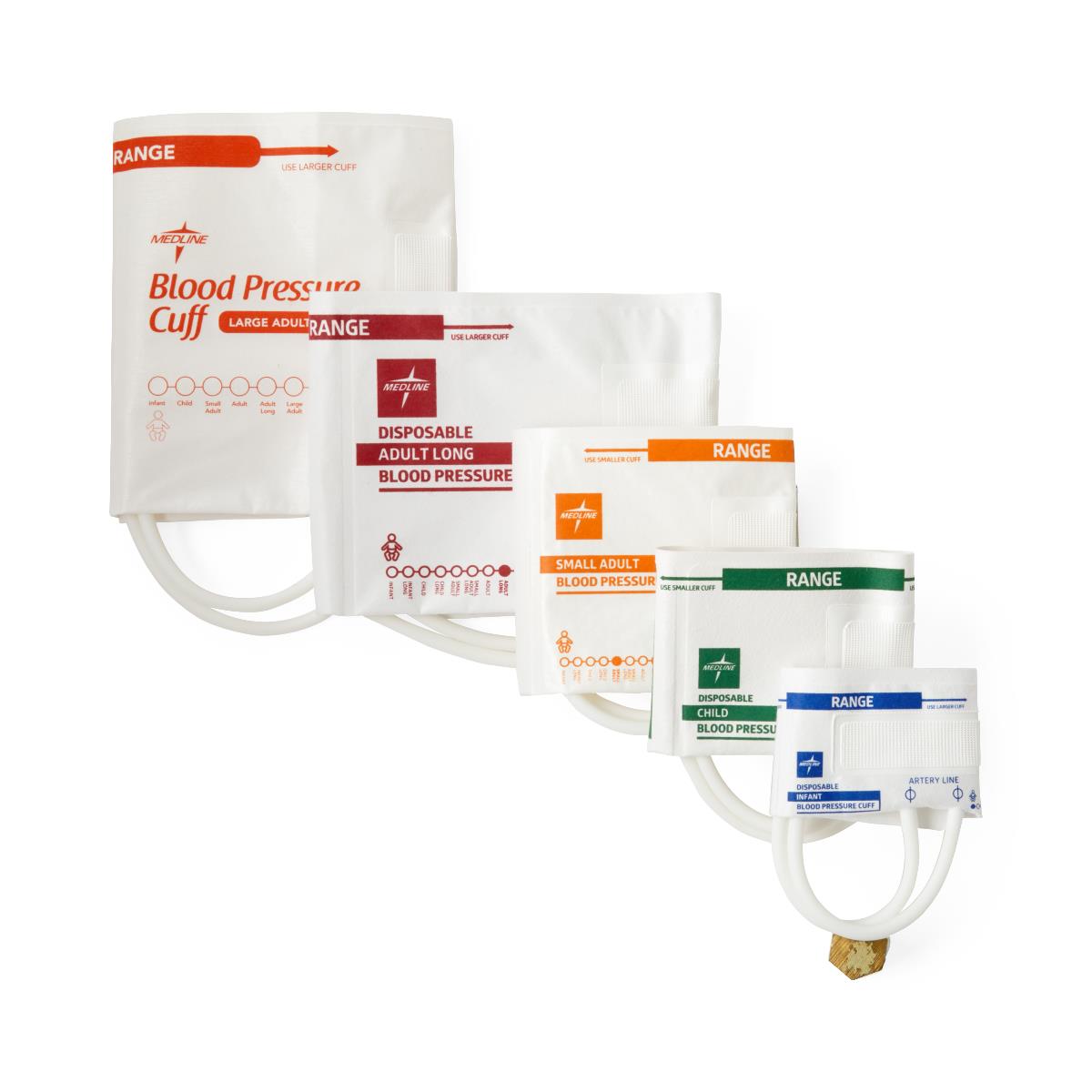 Medline Disposable 2-Tube BP Cuffs with Screw Connector | Medline