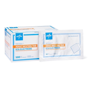 MedGel Resting Tab ECG Electrodes in Individual Sheets | Medline ...