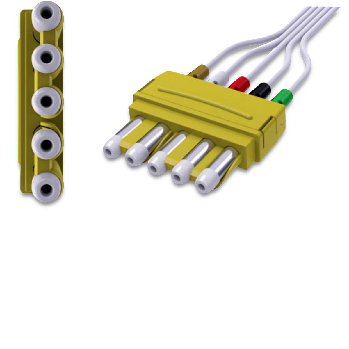 3M 5-Lead Universal Shielded Disposable Leadwires | Medline