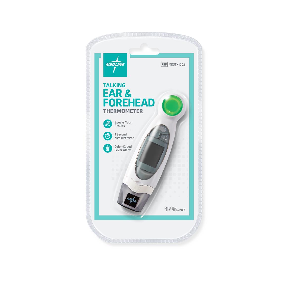 Medline Talking Ear and Forehead Thermometer for Home Use | Medline