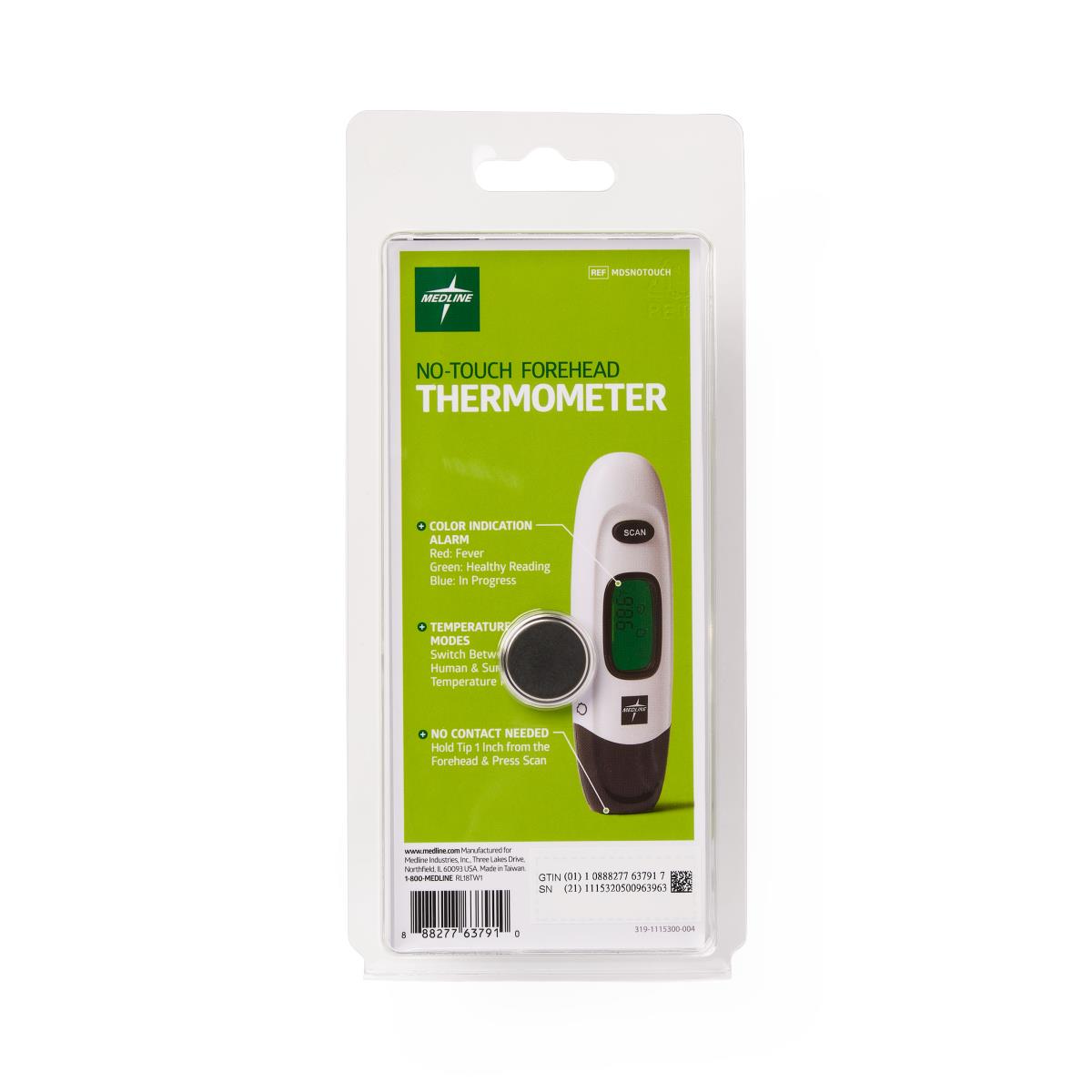 Medline Infrared No-Touch Digital Forehead Thermometer | Medline