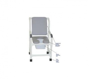 PVC Shower Chairs with Deluxe Elongated Soft Seat | Medline Industries ...