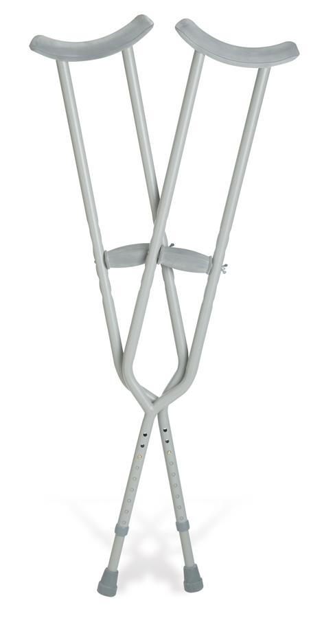 Medline Adult Bariatric Steel Push-Button Crutches | Medline