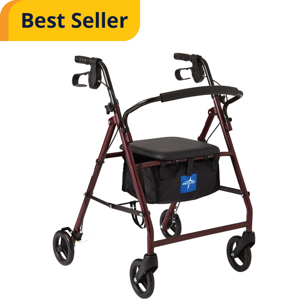 Medline Basic Steel Rollators | Medline