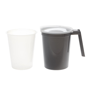 Medline Shrink-Wrapped Water Pitcher Sets with Plastic Liner | Medline