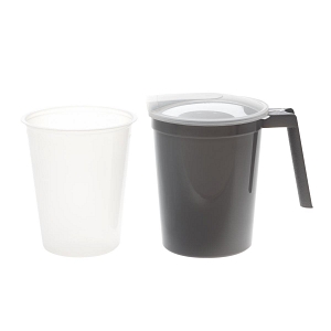 Medline Shrink-Wrapped Water Pitcher Sets with Plastic Liner | Medline ...