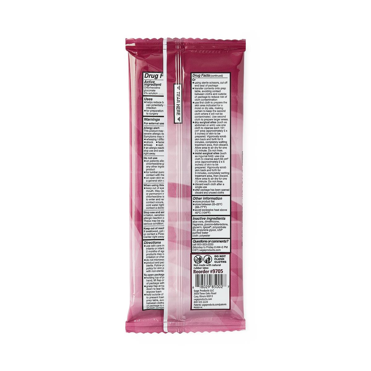 Sage Preoperative Prep Cloths with 2% CHG | Medline